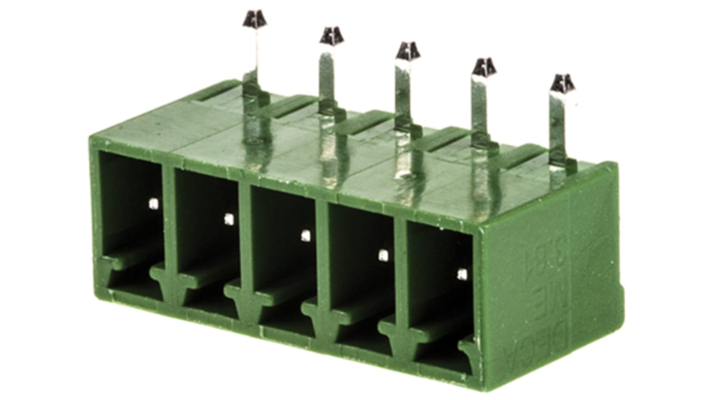 RS PRO 3.81mm Pitch 5 Way Pluggable Terminal Block, Header, Through ...