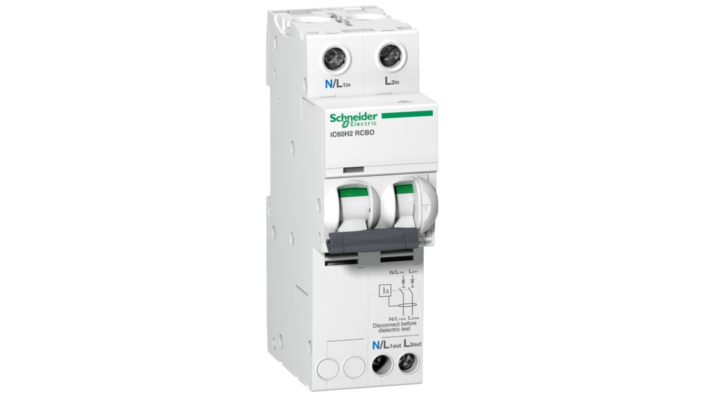 A9D11232 | Schneider Electric RCBO, 32A Current Rating, 2P Poles, 30mA ...