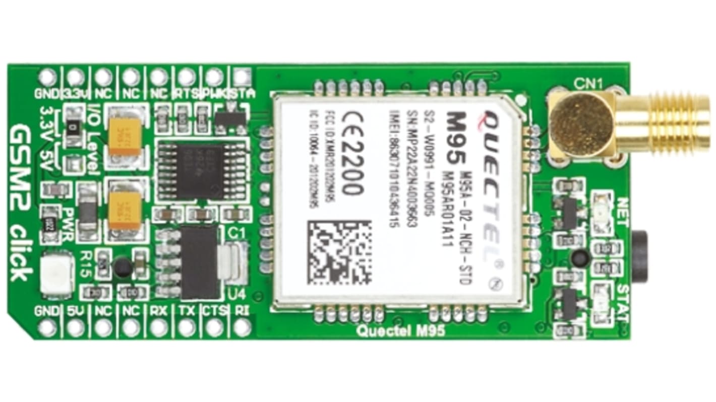 MikroElektronika GSM2 Click Quectel M95 GSM mikroBus Click Board 900 → 1900MHz MIKROE-1375 | RS