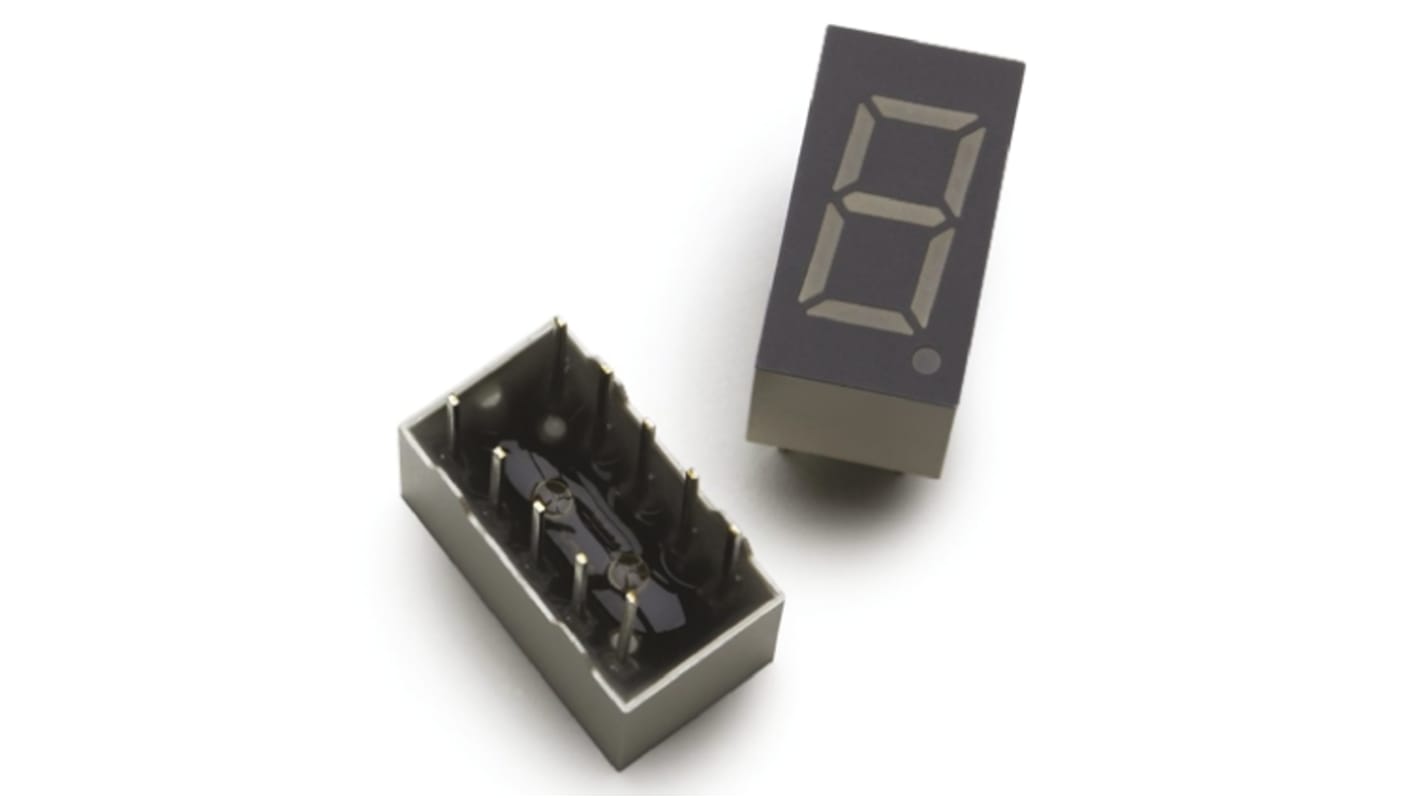 HDSP-C3E3 Broadcom 7-Segment LED Display, CC Red 1.1 mcd RH DP 9.1mm | RS