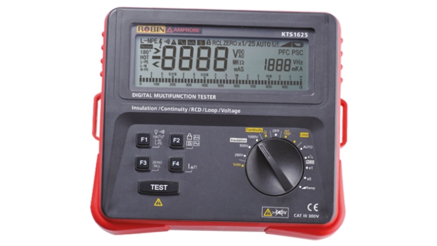 Robin-Amprobe KTS1625 Loop Impedance & RCD Combined Tester, Loop ...