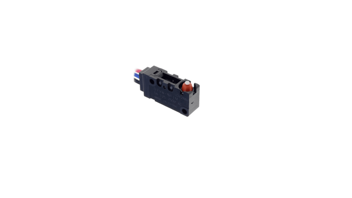 D2VW-5-1MS(D)(CHN) | Omron Pin Plunger Micro Switch, Wire Lead Terminal, 5 A @ 250 V ac, SP-CO ...