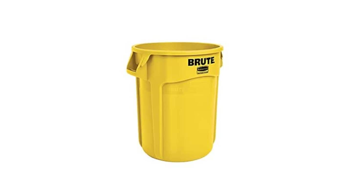 FG262000YEL | Rubbermaid Commercial Products Brute 75L Yellow PE Waste ...