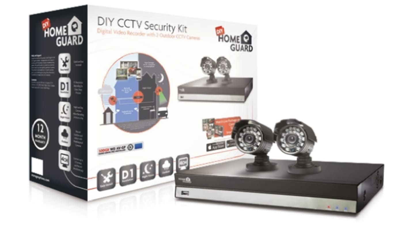 HG4DIY | HomeGuard Outdoor IR CCTV Surveillance Kit, 2 Camera ...