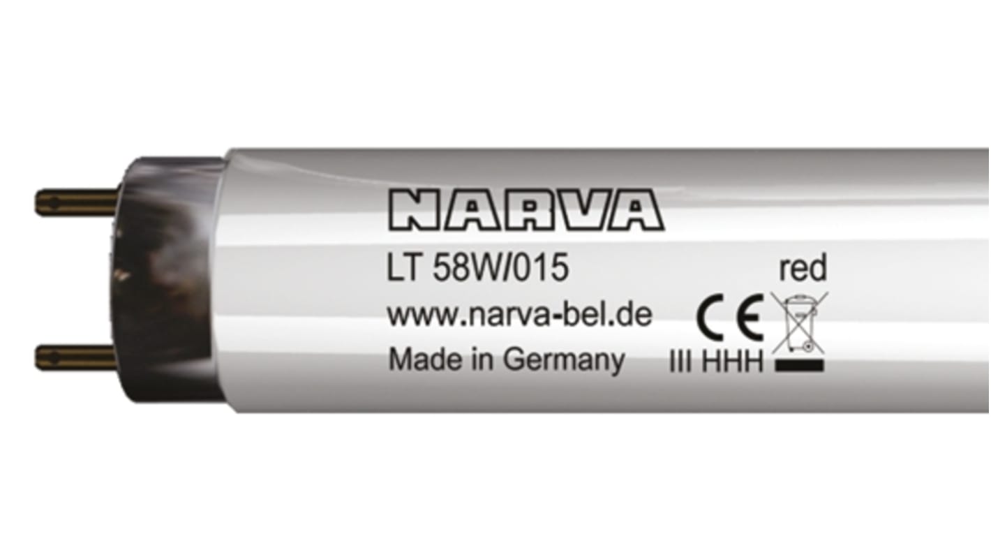 LT 58W/015 RED | Narva 58 W T8 Fluorescent Tube Red, 1500mm | RS