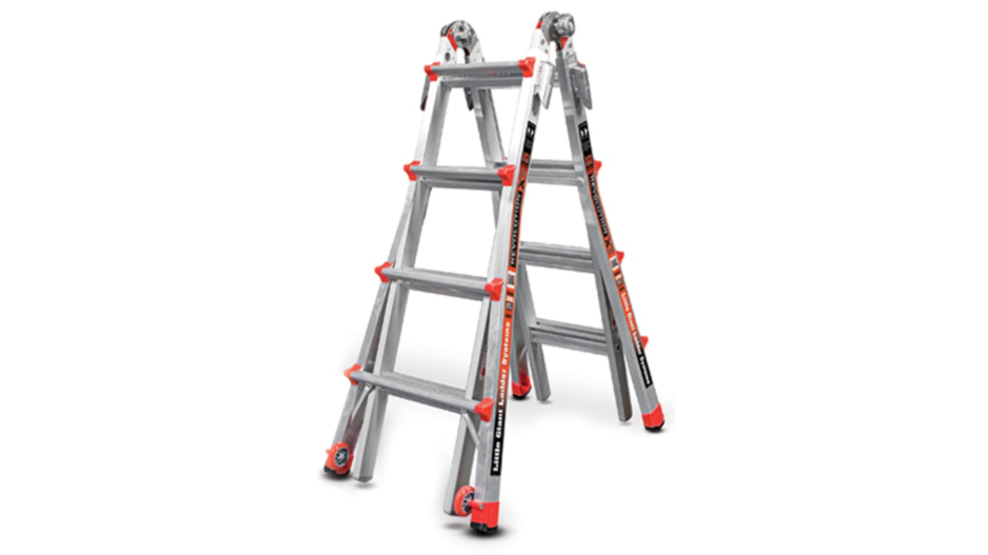 RS PRO Aluminium 4 steps Step Ladder, 2.13m open length | RS
