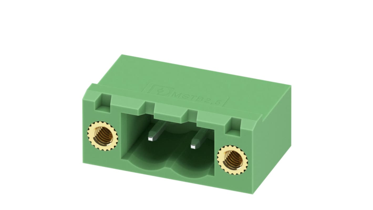 1776508 | Phoenix Contact 5.08mm Pitch 2 Way Right Angle Pluggable ...