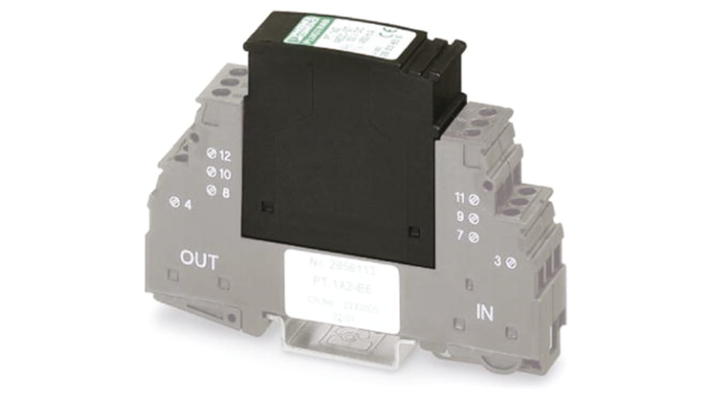 2856032 | Phoenix Contact, PT 1X2-24DC-ST Surge Protector 20 V ac, 28 V ...