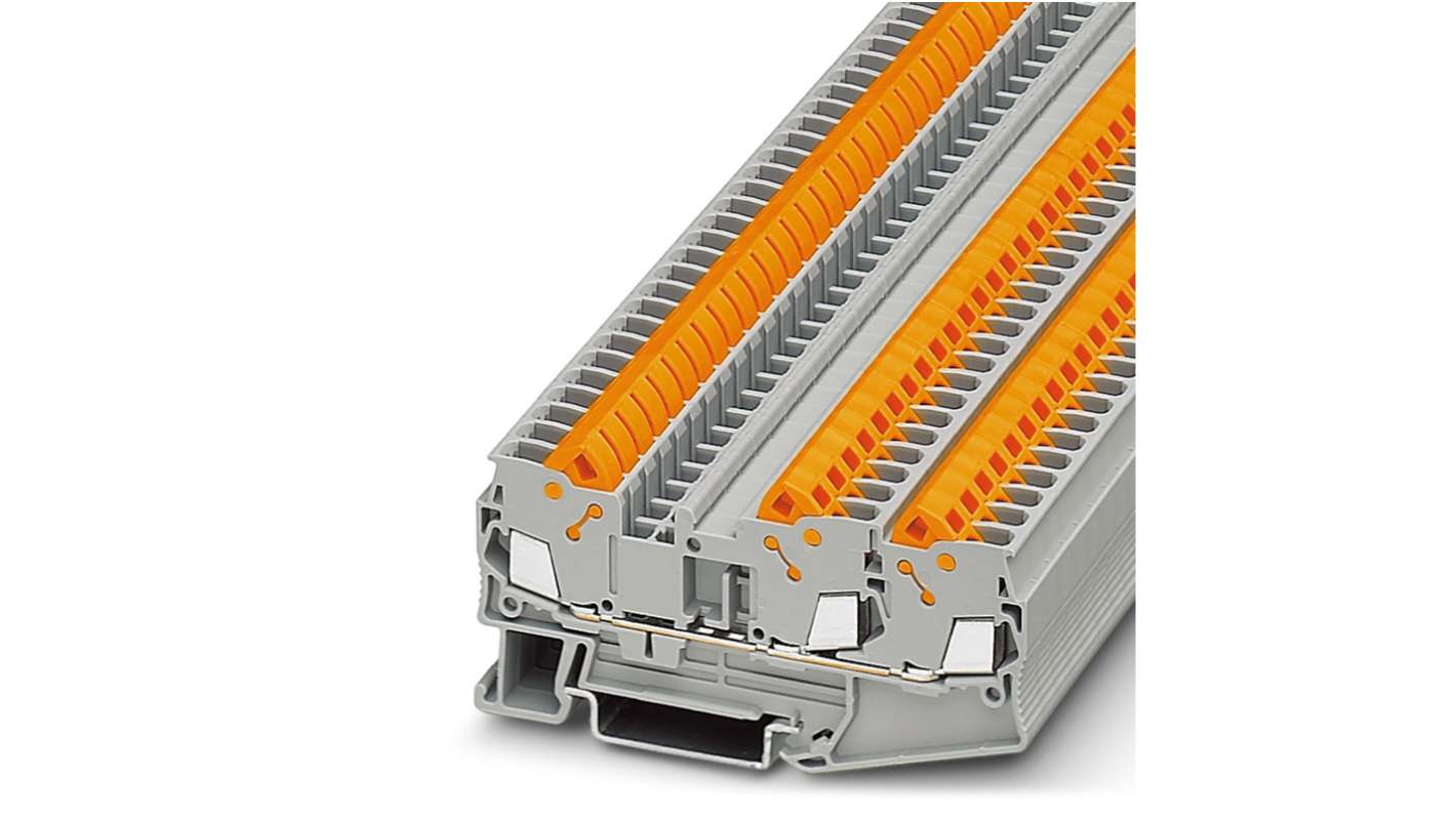 3206445 | Phoenix Contact Grey QTC 2.5 Clipline Feed Through Terminal ...