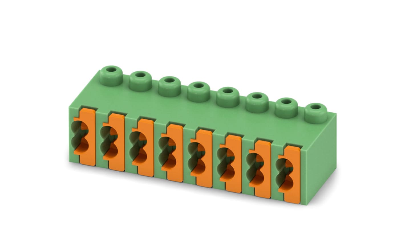 1913989 | Phoenix Contact 3.5mm Pitch 8 Way Right Angle Pluggable ...