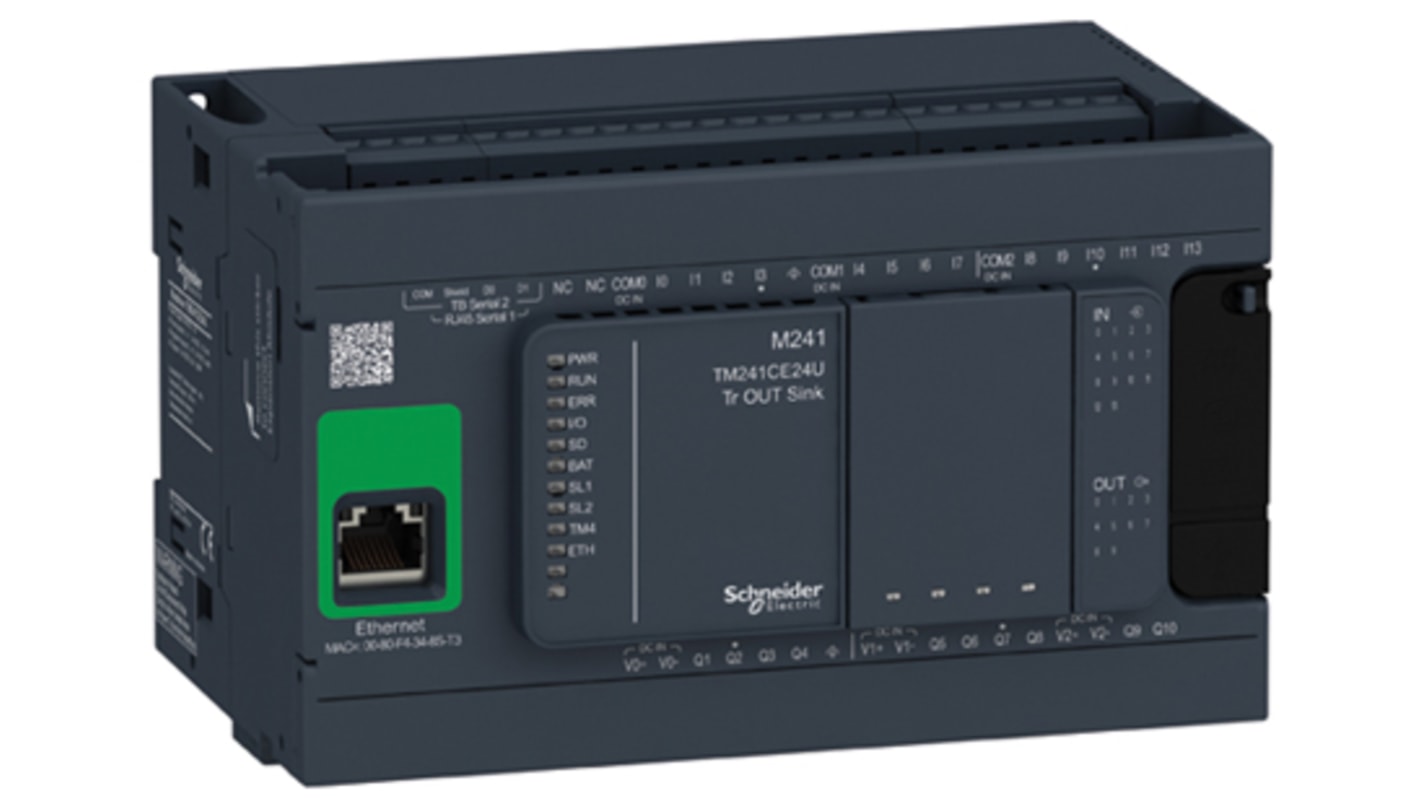 TM241CE24U | Schneider Electric Modicon M241 Series PLC CPU, Transistor ...