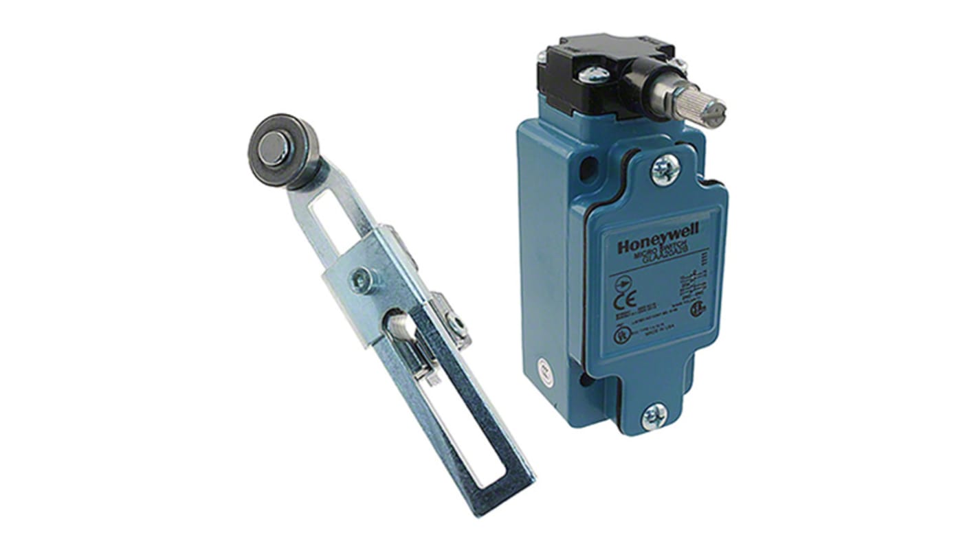 GLAA20A2B | Honeywell GLA Series Adjustable Roller Lever Limit Switch, 2NO/2NC, IP67, DPDT, Die ...