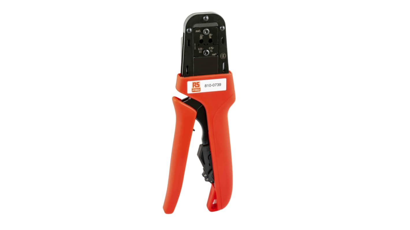RS PRO Hand Ratcheting Crimp Tool for Crimp Contacts, 0.35 → 1.5mm² ...