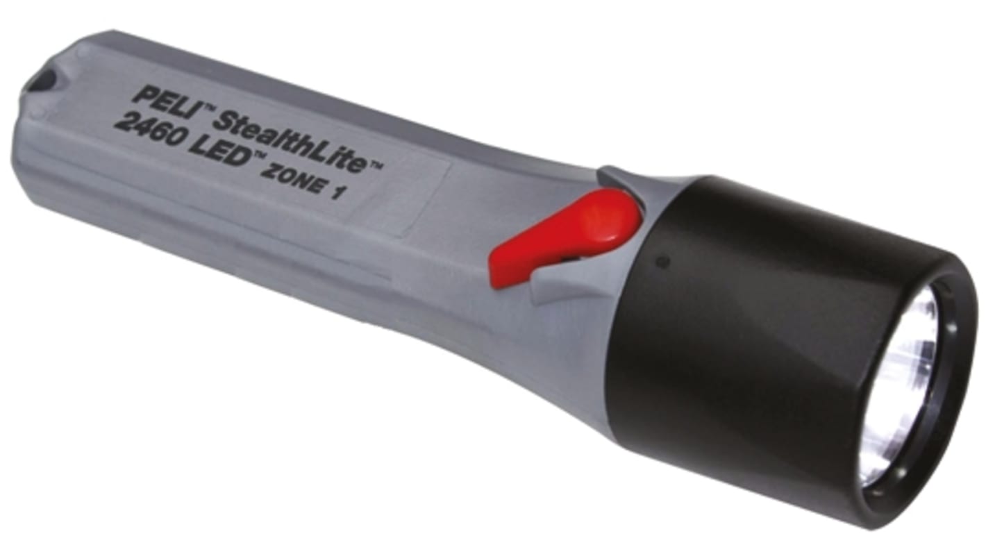 2460-020-111E | Peli ATEX LED Safety Torch Silver - Rechargeable 112 lm ...