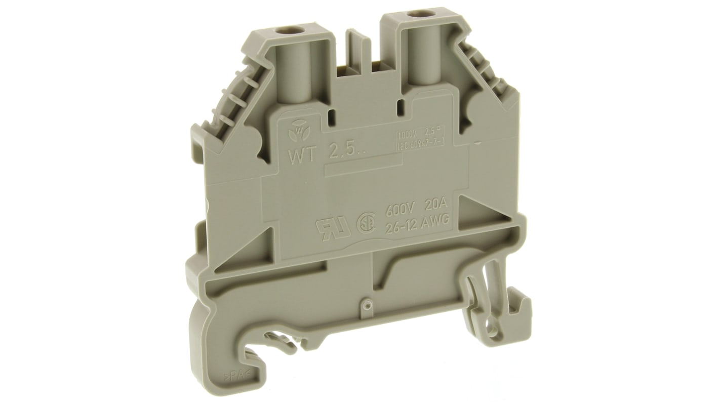 58.503.0055.0 | Wieland WT 2.5 Series Grey Feed Through Terminal Block ...