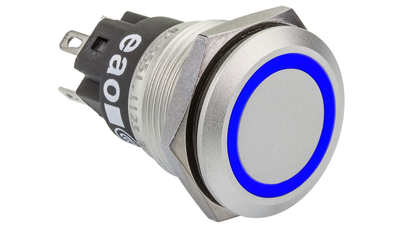 82-5551.1124 | EAO 82 Series Illuminated Push Button Switch, Momentary ...