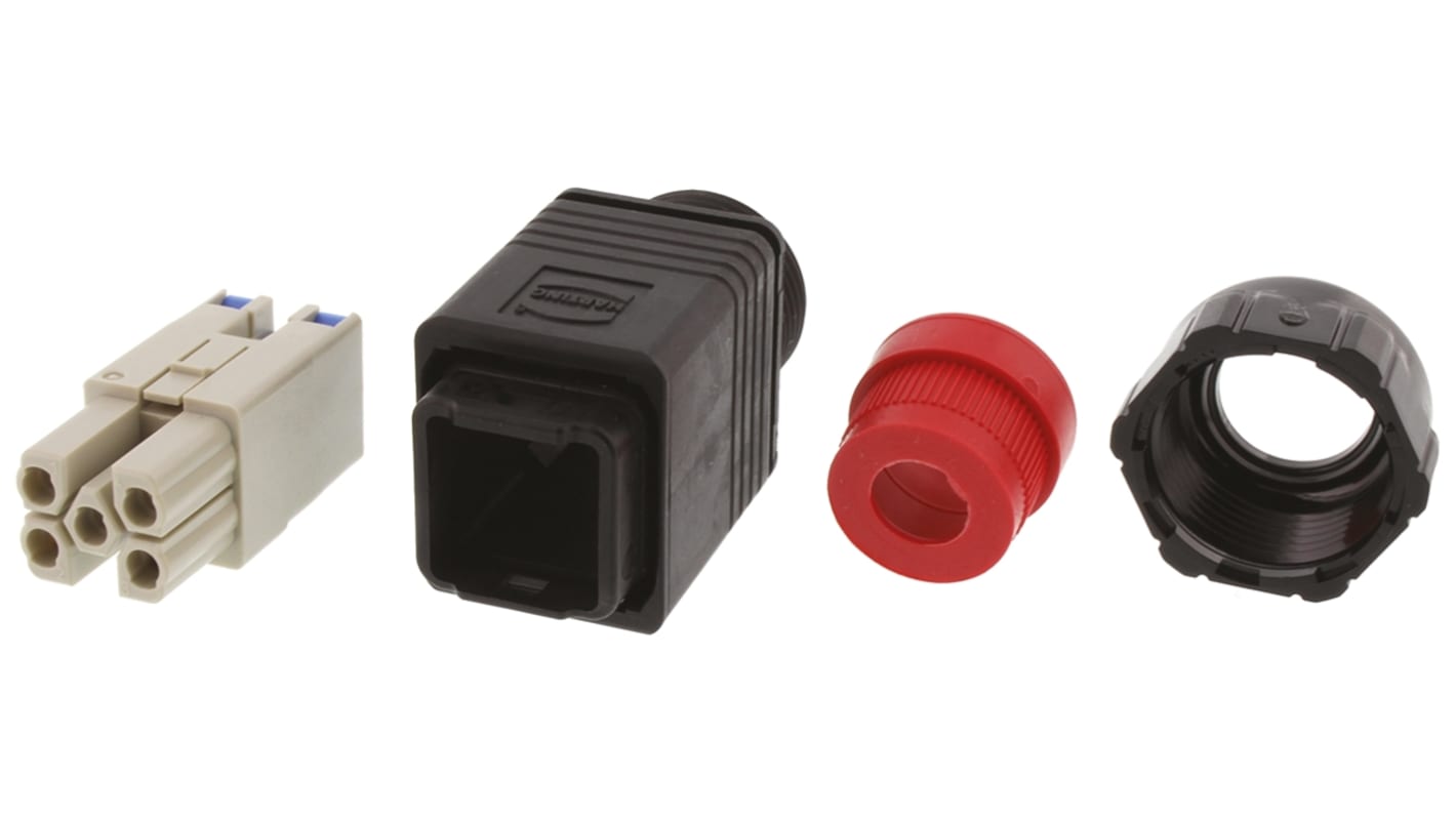 09352320423 | HARTING Connector Set, 5 Way, 16A, Male, Han Push Pull, 690 V | RS