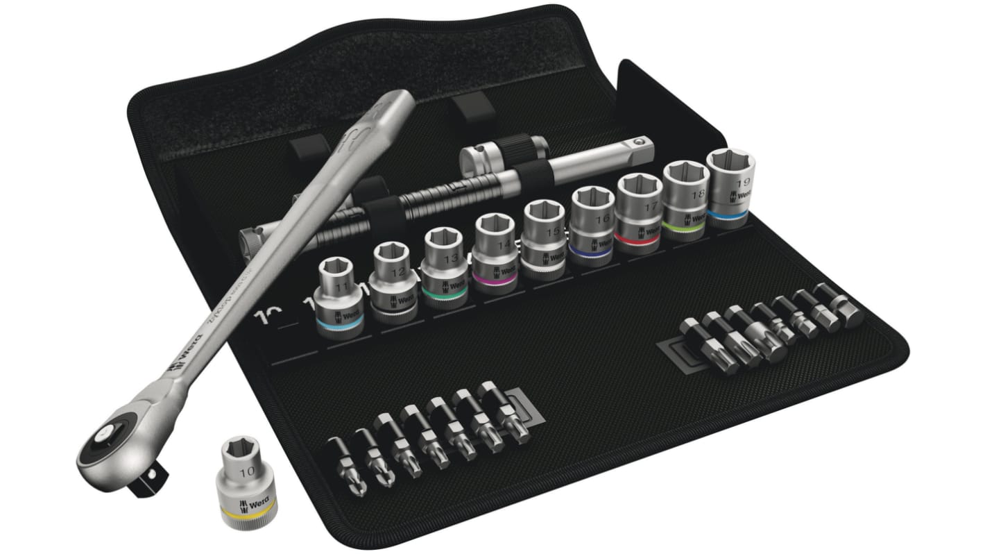 05004077001 | Wera 28-Piece Metric 1/2 in Standard Socket/Bit Set with ...