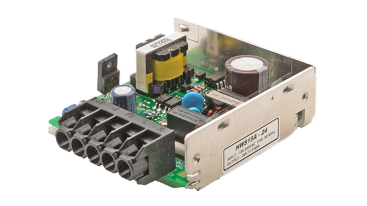 HWS15A-15 | TDK-Lambda Switching Power Supply, 15V dc, 1A, 15W, 1 Output 120 → 370 V dc, 85 → ...