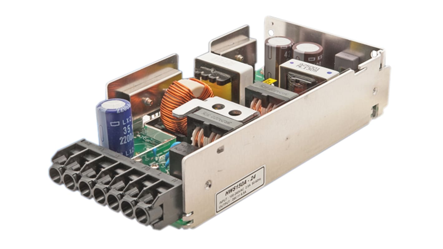 TDK-Lambda Switching Power Supply, HWS150A-24, 24V dc, 6.5A, 150W, 1 Output, 120 → 370 V dc, 85 ...