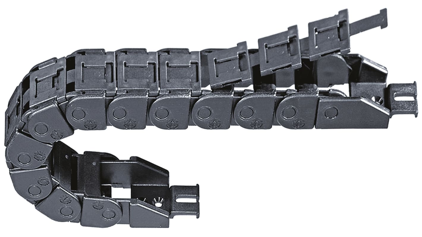 09.10.028.0 | Igus 9, e-chain Black Cable Chain - Flexible Slot, W18.2 ...