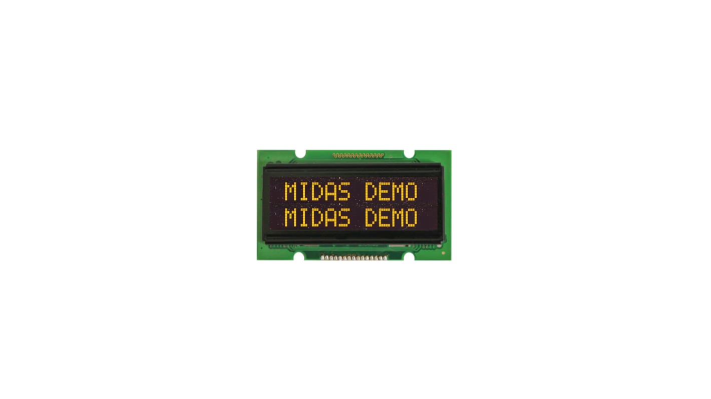 MCOB21205AV-EYP | Midas Yellow Passive matrix OLED Display COB Parallel ...