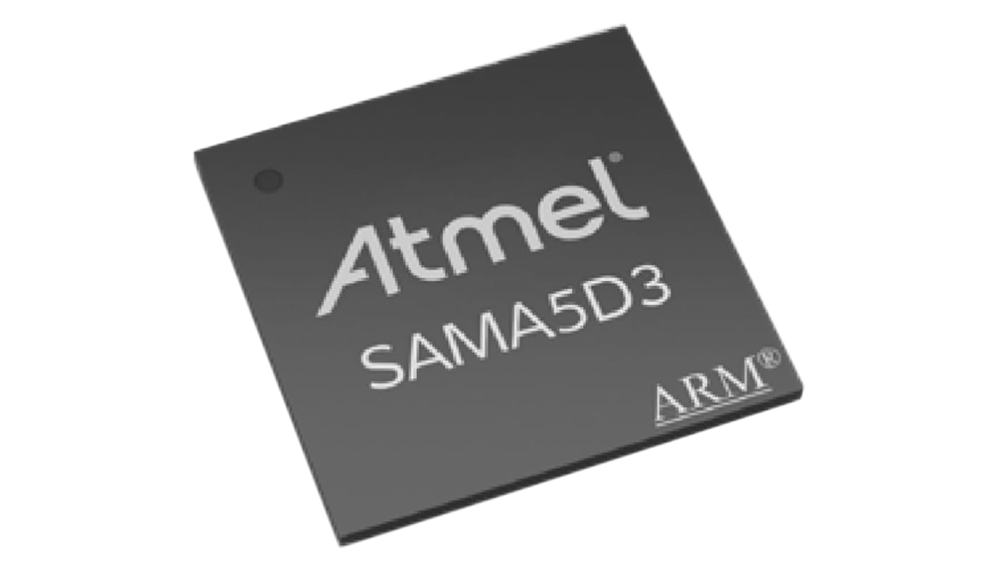 Microchip ATSAMA5D31A-CU, 32bit ARM Cortex A5 Microcontroller, ATSAM5, 536MHz, 160 kB Flash, 324 ...