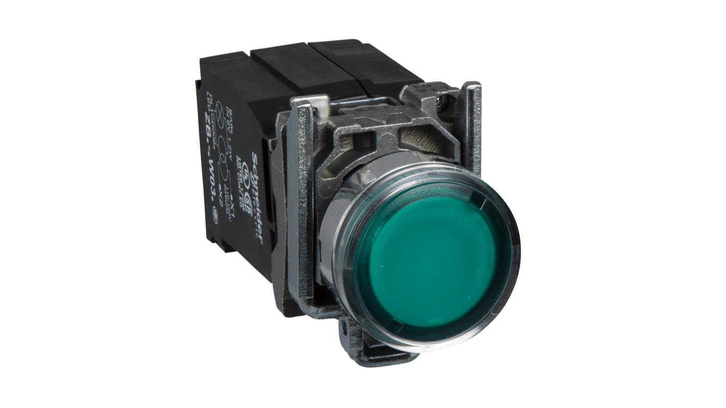 XB4BW3335 | Schneider Electric Harmony XB4 Series Illuminated Push Button, Panel Mount, 22mm ...