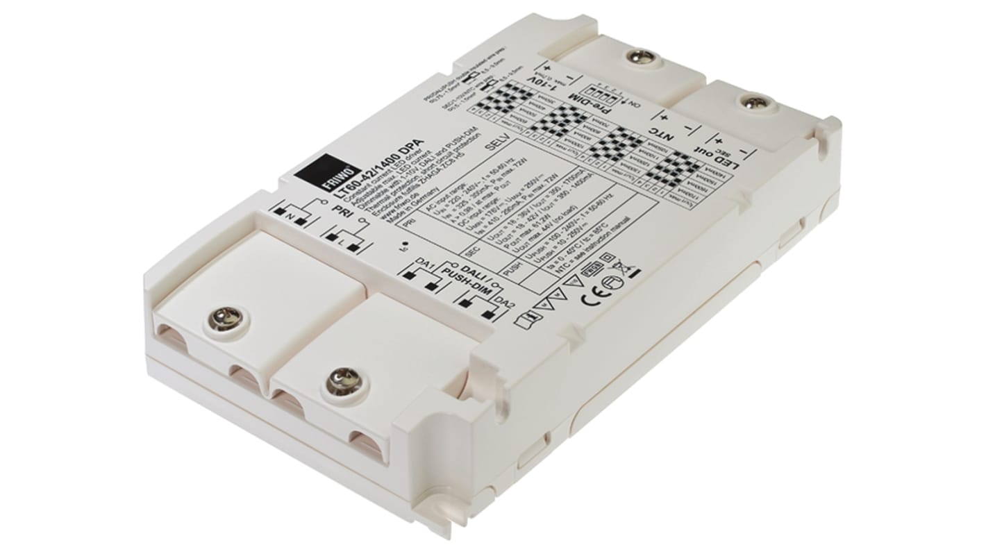 1895499 | Friwo, 18 → 42V Output, 60W Output, 0.35 → 1.4A Output, Constant Current | RS