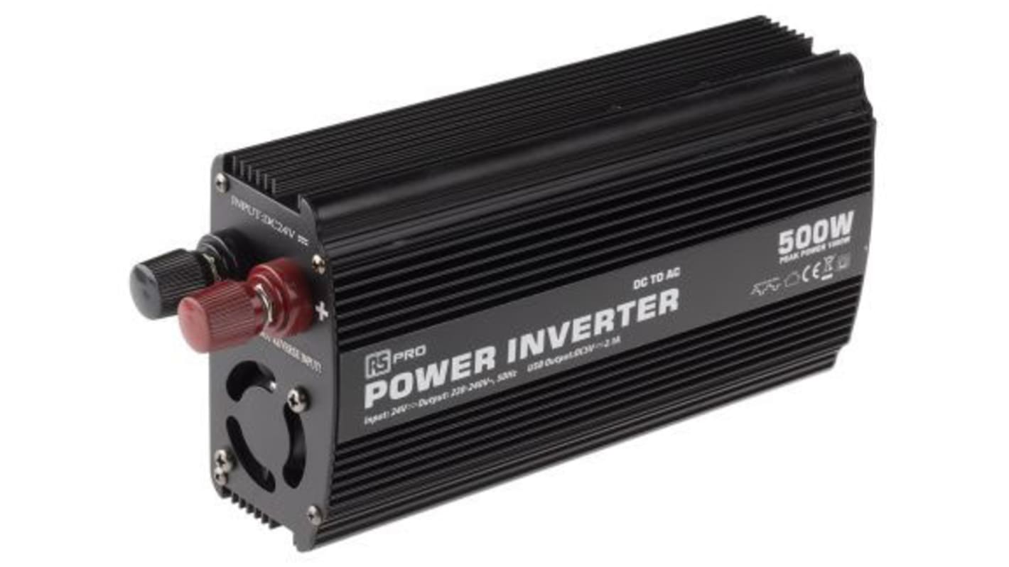 RS PRO Modified Sine Wave 500W Power Inverter, 12V dc Input, 230V ac Output | RS
