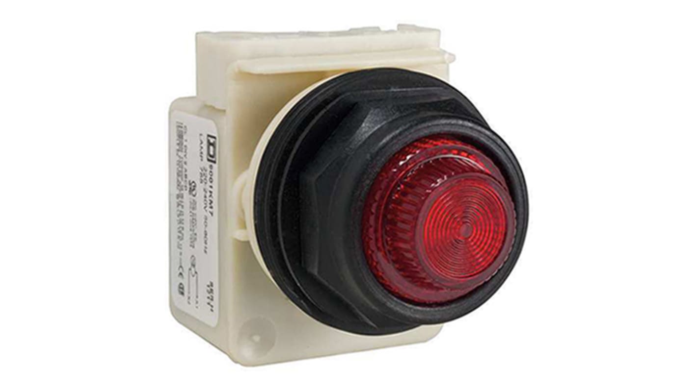 9001SKP7R31 | Square D, Harmony 9001SK, Panel Mount Red Pilot Light ...