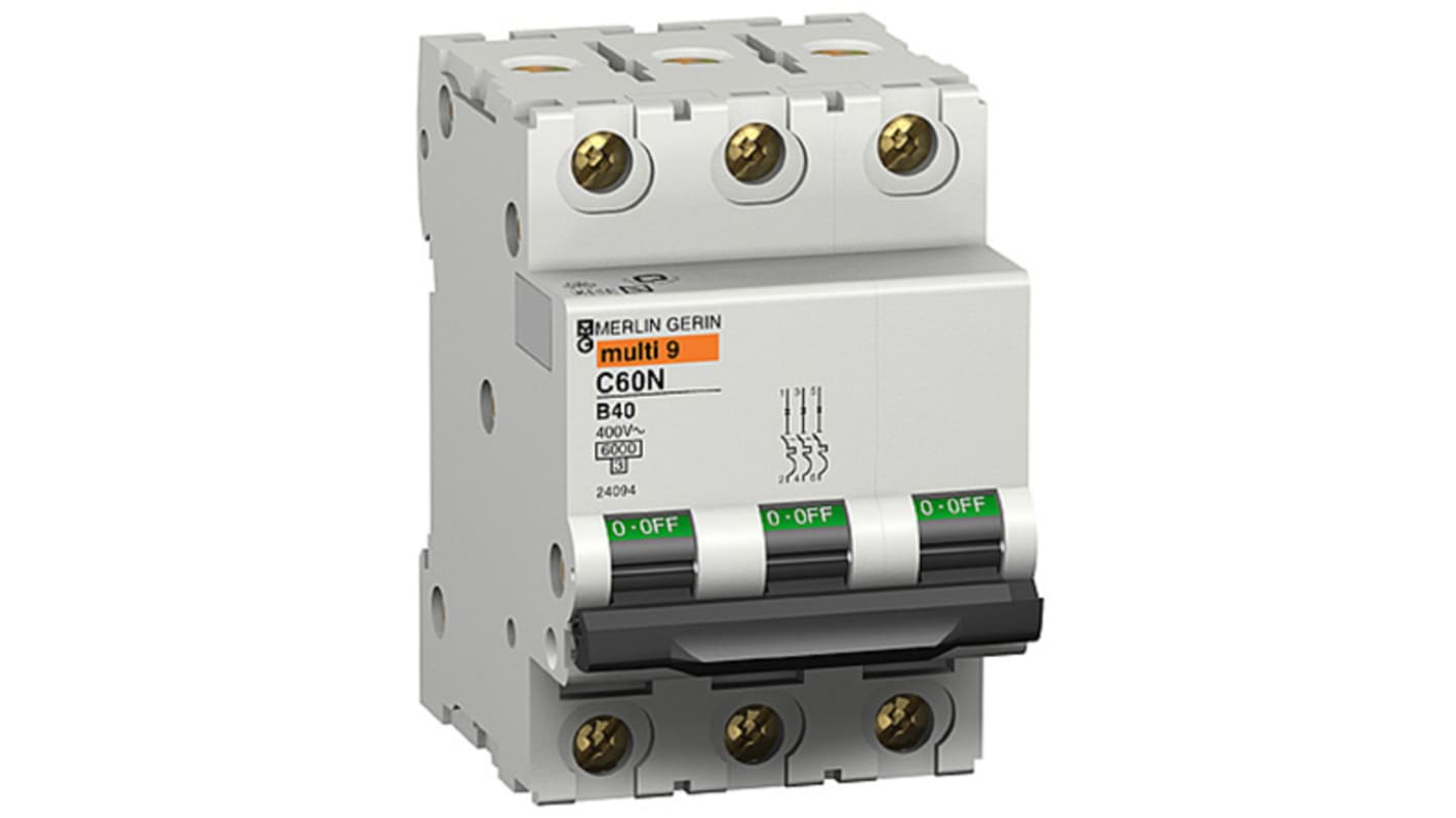 24355 | Schneider Electric C60N MCB Mini Circuit Breaker3P, 50A Curve C ...