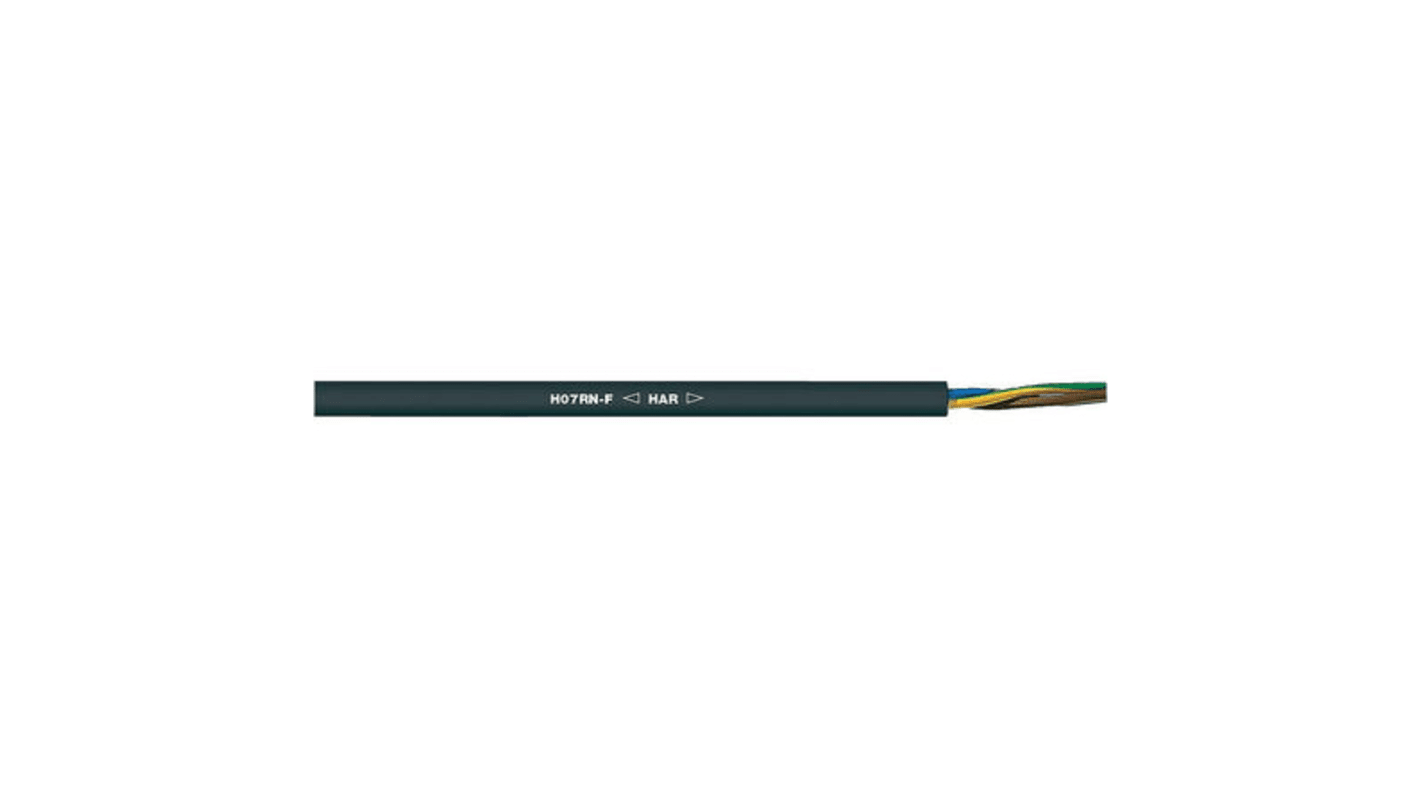 16001233 | Lapp 4 Core Power Cable, 1.5 mm², 100m, Black Rubber Sheath ...
