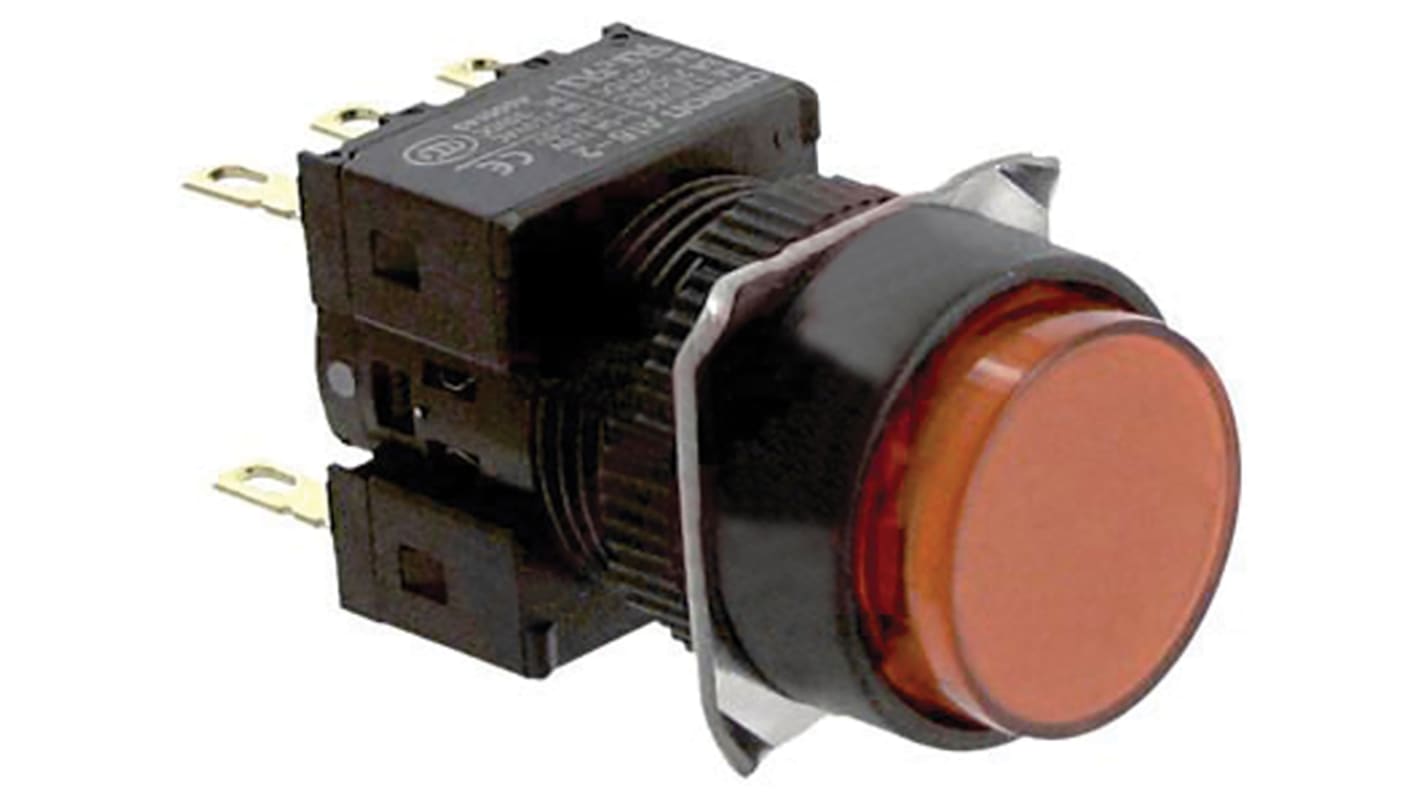 A165L-TRM-24D-2 | Omron A16 Series Illuminated Push Button, Panel Mount ...