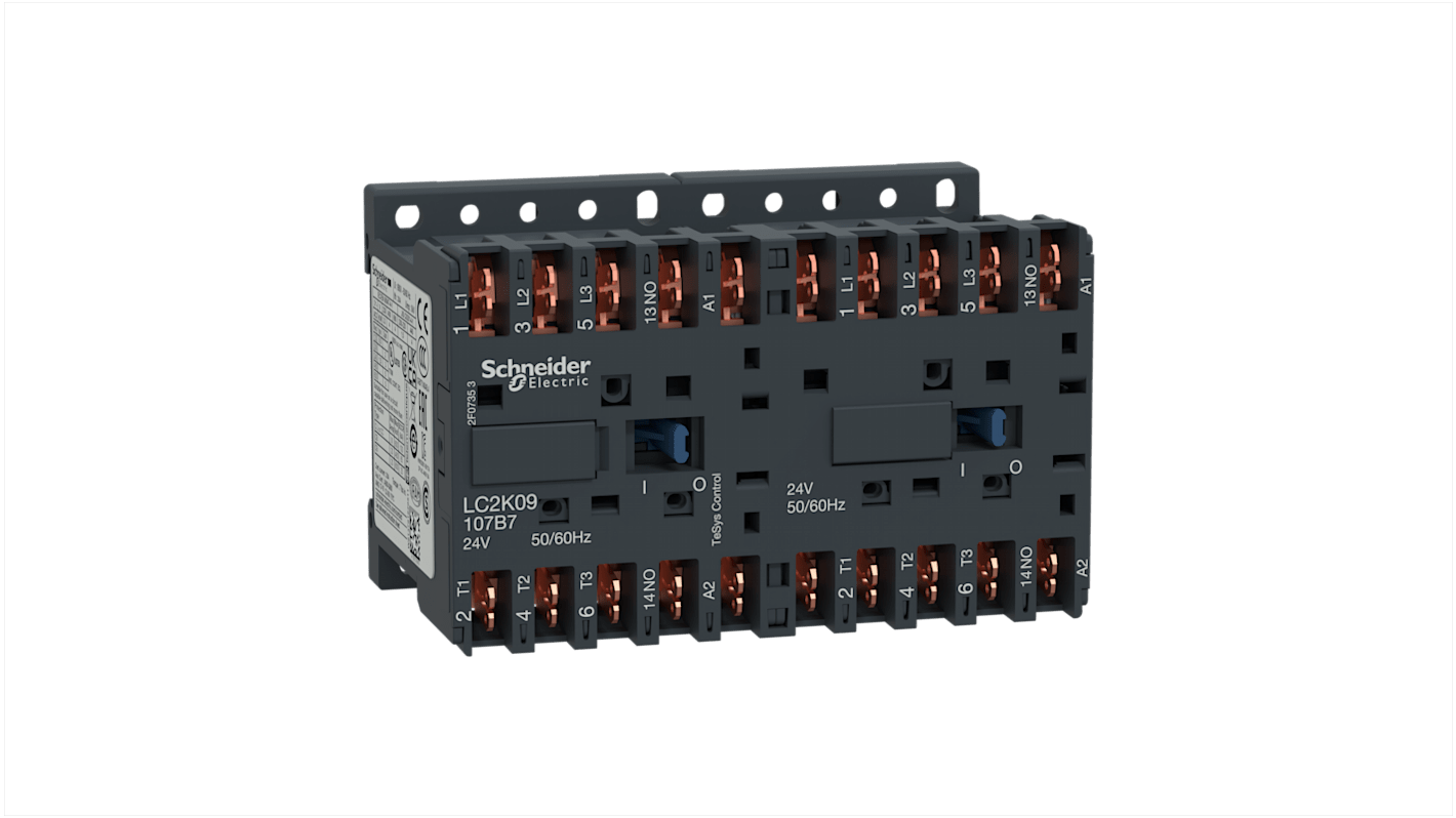 LC2K09107B7 | Schneider Electric TeSys K LC2K Reversing Contactor, 24 V ...