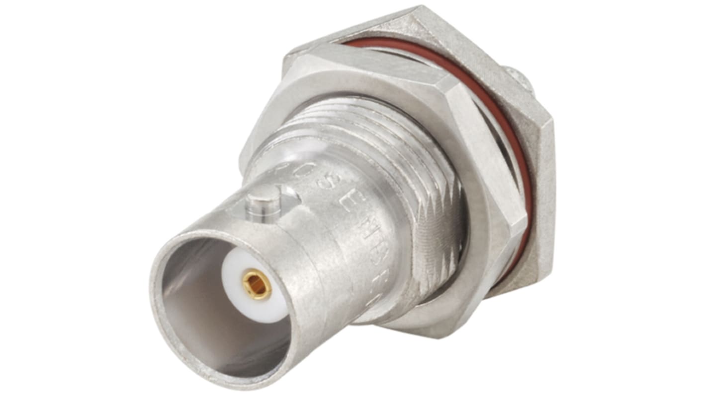 51K607-106N5 | Rosenberger BNC Series, jack Panel Mount BNC Connector, 50Ω, Crimp Termination ...