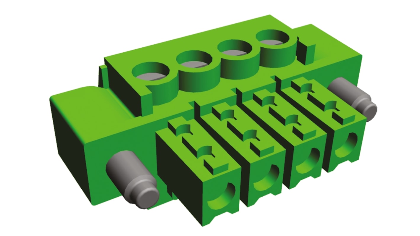 284511-4 | TE Connectivity 3.81mm Pitch 4 Way Pluggable Terminal Block ...