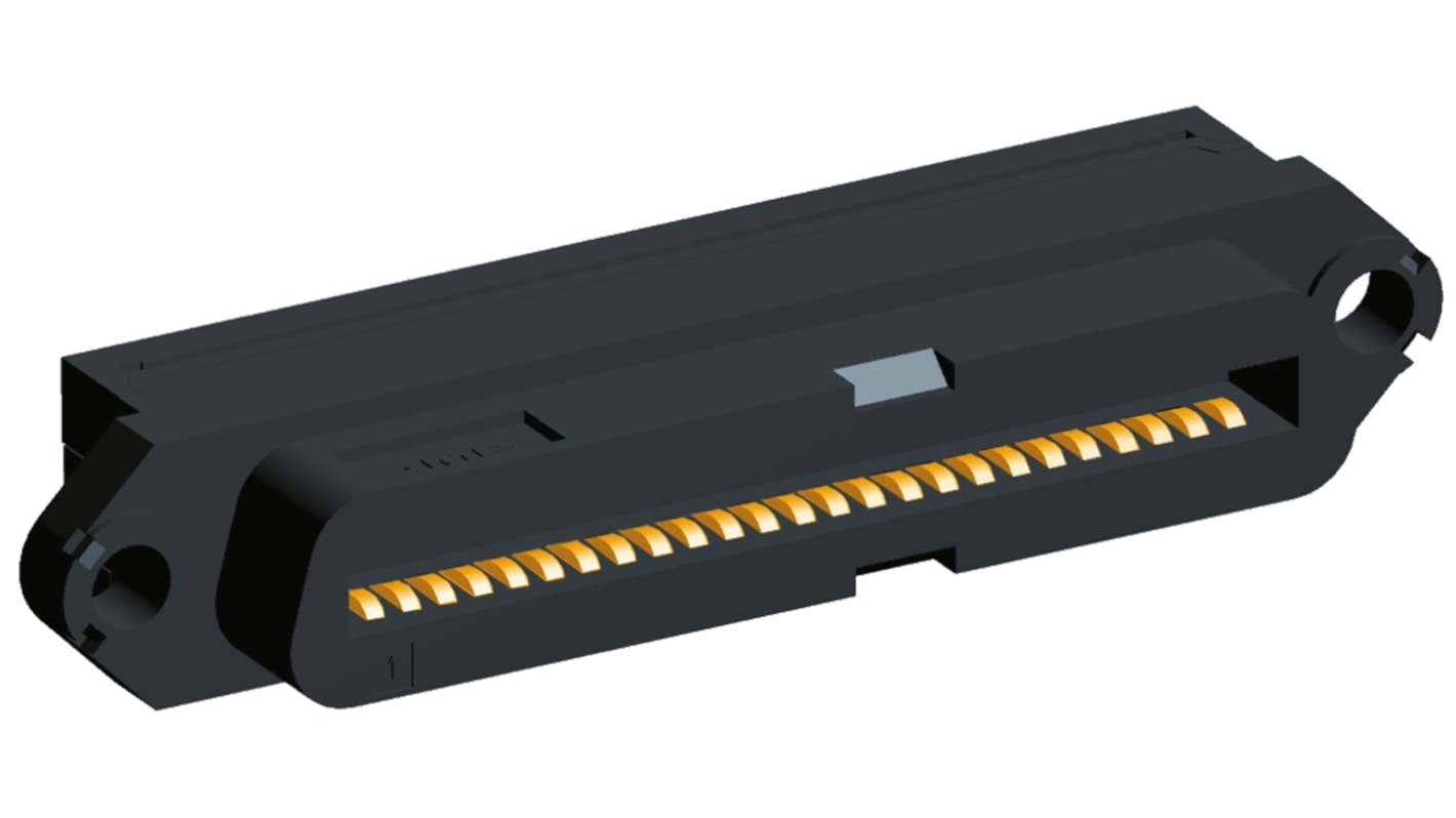TE Connectivity IDCコネクタ 1.27mmピッチ 50極 2列 メス, CHAMP -LATCHシリーズ, 554090-1 ...