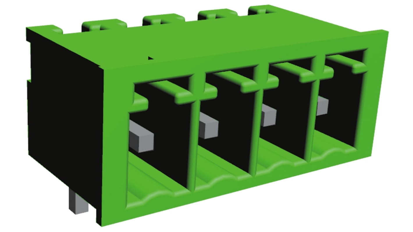 284513-4 | TE Connectivity 3.81mm Pitch 4 Way Right Angle Pluggable ...