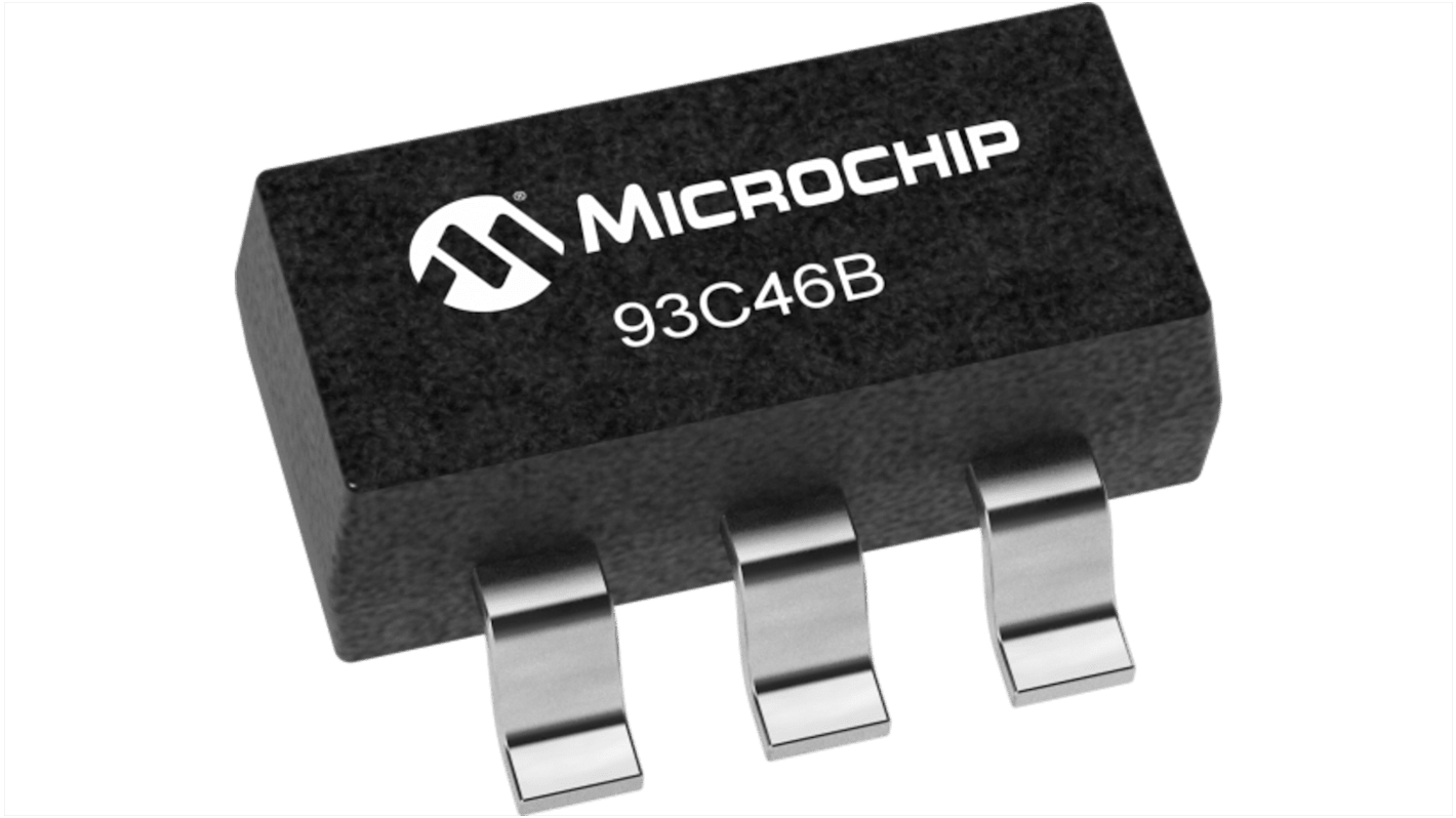 Microchip 93C46BT-I/OT, 1kB EEPROM Memory, 250ns 6-Pin SOT-23 Serial-Microwire | RS