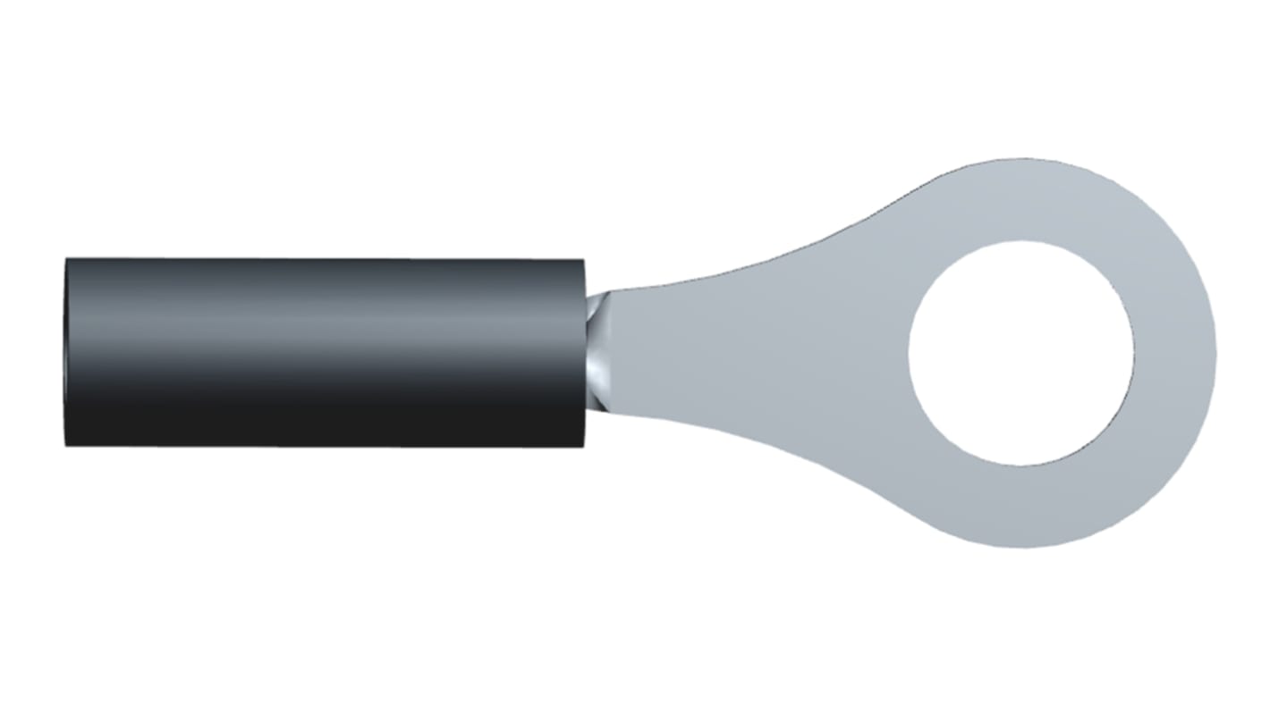 TE Connectivity リングターミナル, 内径：0.145インチ, スタッド径：M3.5 (#6), 黒 50830 | RS