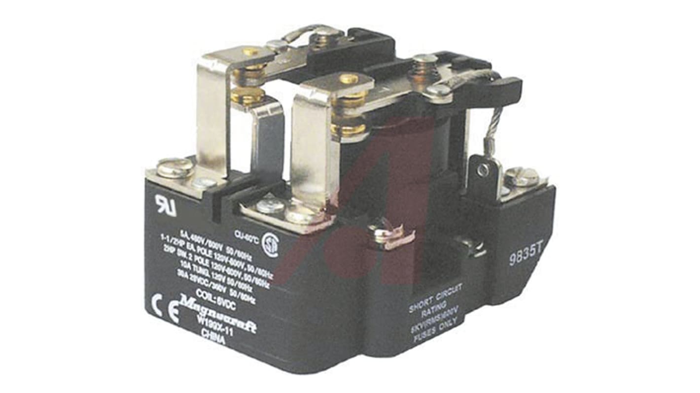 199X-12 | Schneider Electric Panel Mount Power Relay, 12V dc Coil, 40A ...