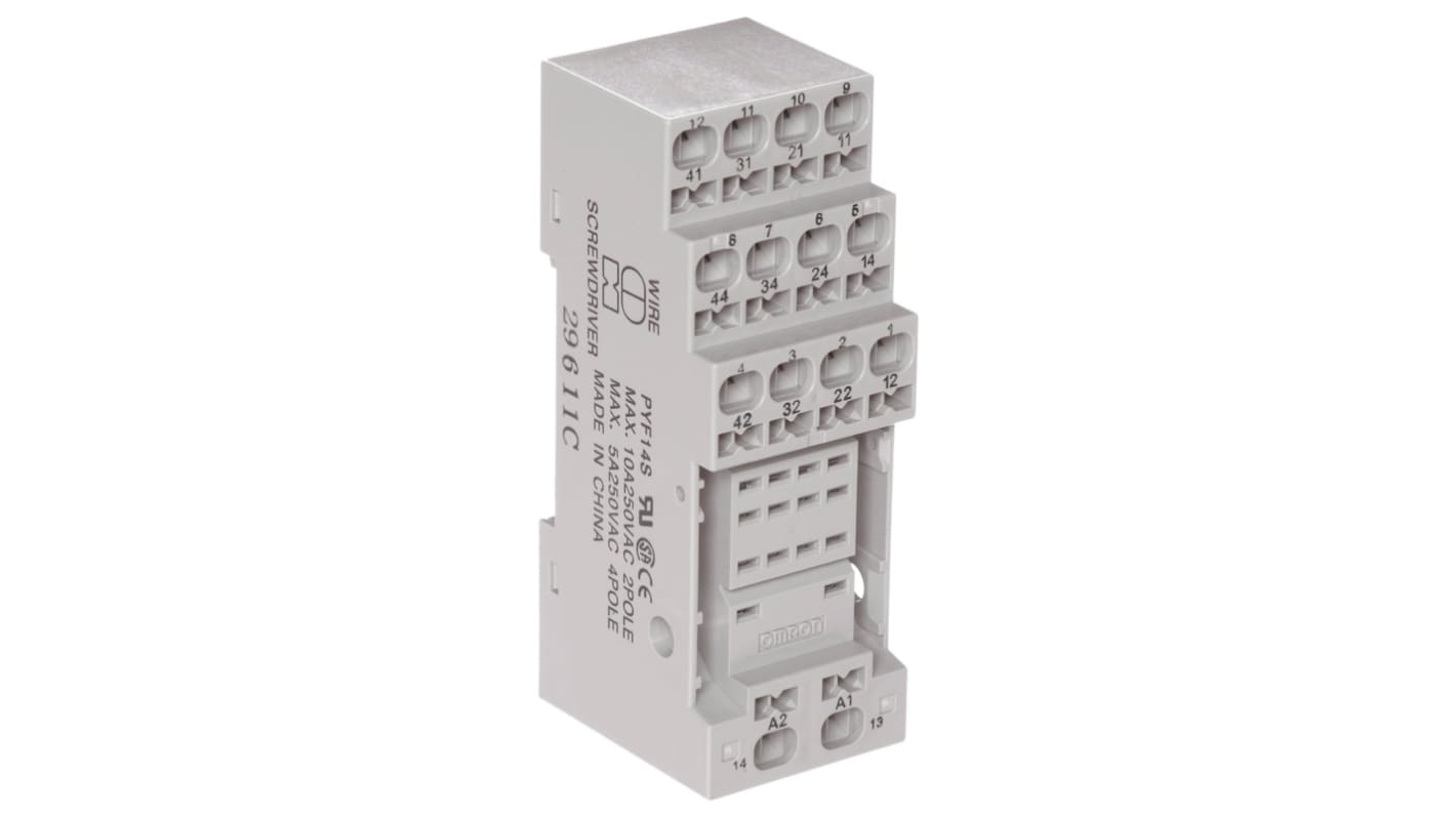PYF14S | Omron Relay Socket, for use with MY Series Relay | RS