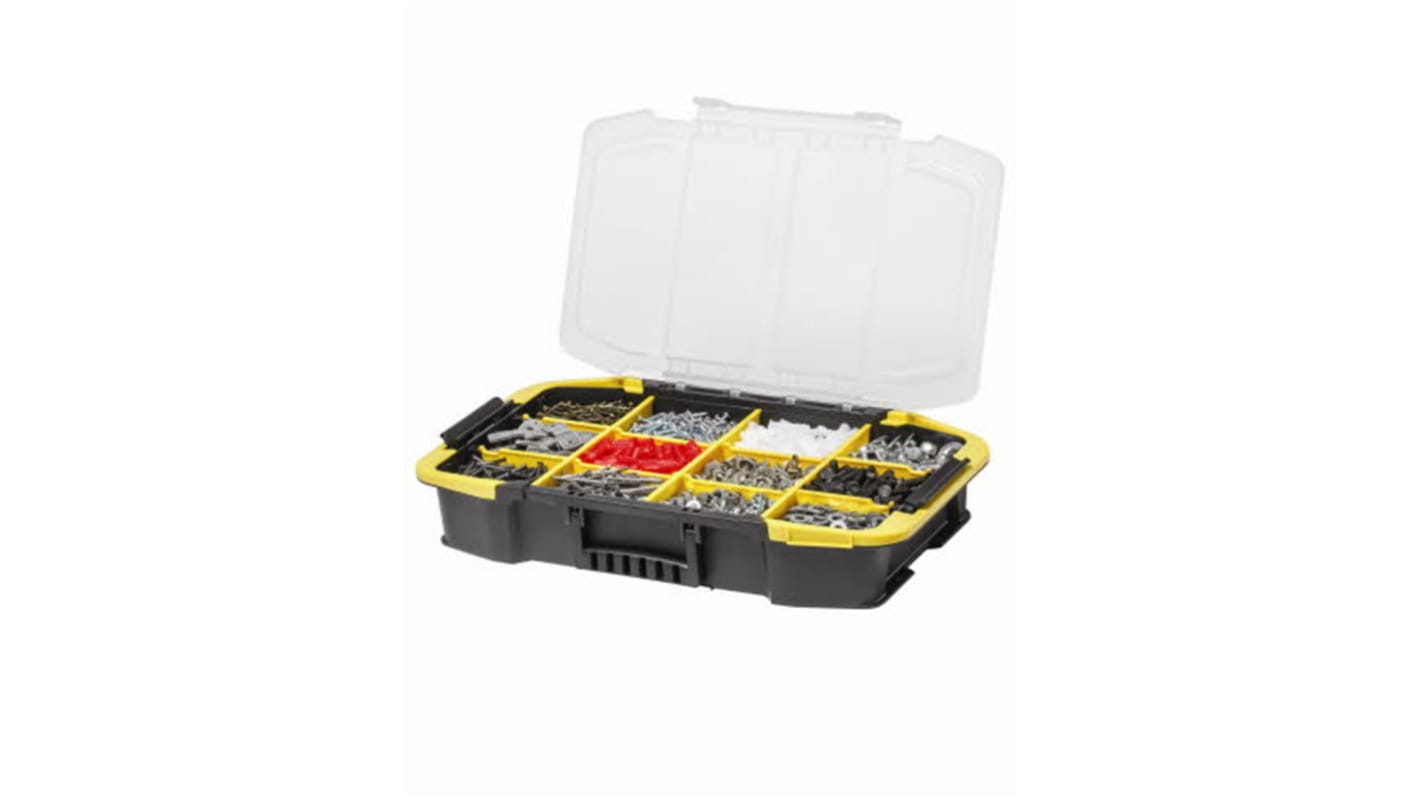 STST1-71983 | Stanley 9 Cell Black, Yellow PC, Adjustable Compartment ...
