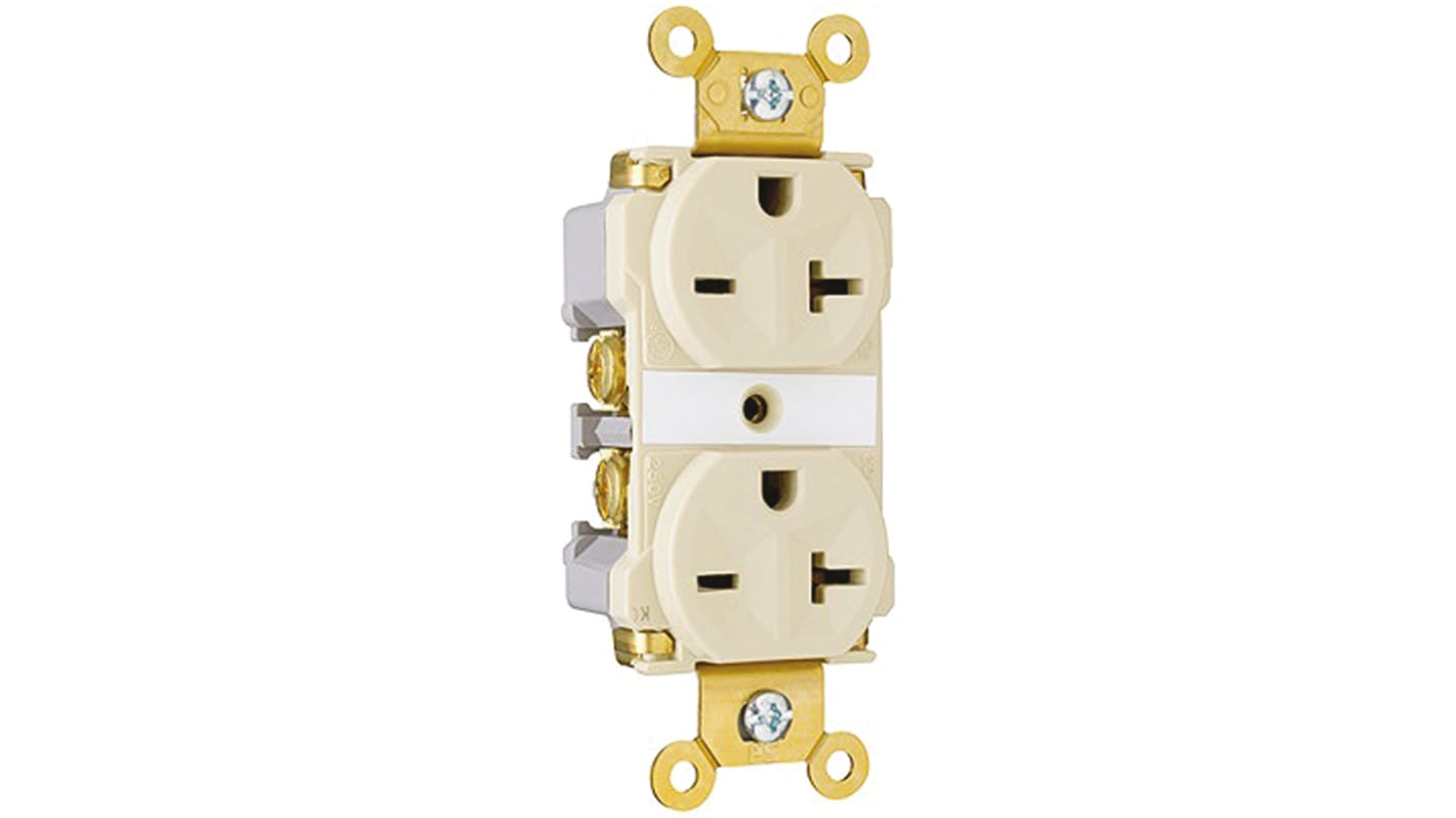 5862ALA | PASS & SEYMOUR Brown 2 Gang Plug Socket, 20A | RS