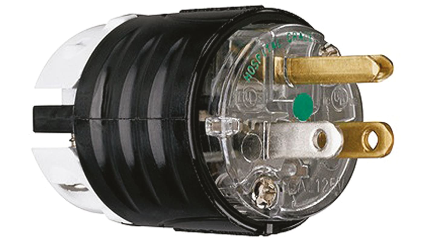 PS5266-XHG | PASS & SEYMOUR USA Mains Plug, 15A, Cable Mount, 125 V | RS