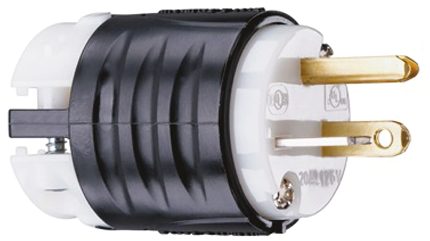 PS5366-X | PASS & SEYMOUR USA Mains Plug, 20A, Cable Mount, 125 V | RS