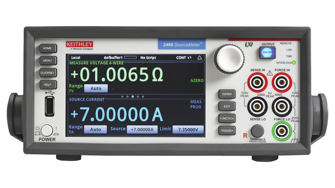 Keithley 2460 Series Source Meter, 200mV → 100V, 1-Channel, 1μA → 7A ...