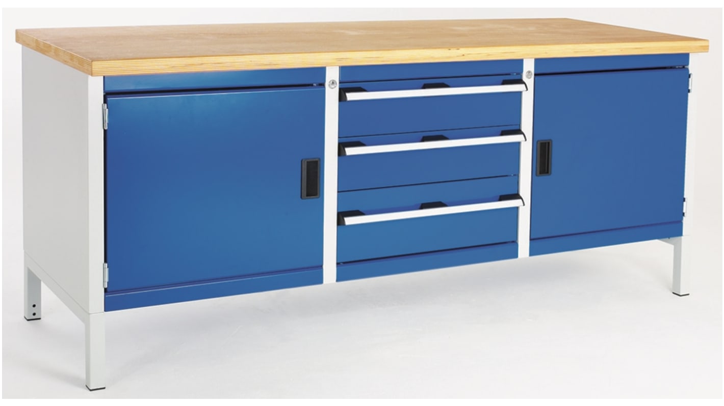 41002055.11v | Bott Steel Workbench, 800kg Max Load, 840mm x 2000mm x 840mm | RS