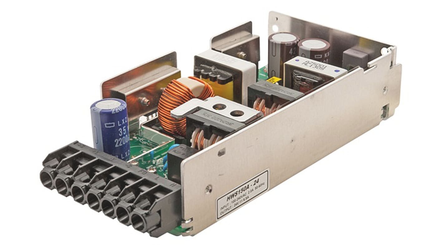 TDK-Lambda Switching Power Supply, HWS-150A-24/HD, 24V dc, 6.5A, 156W, 1 Output, 120 → 370 V dc ...